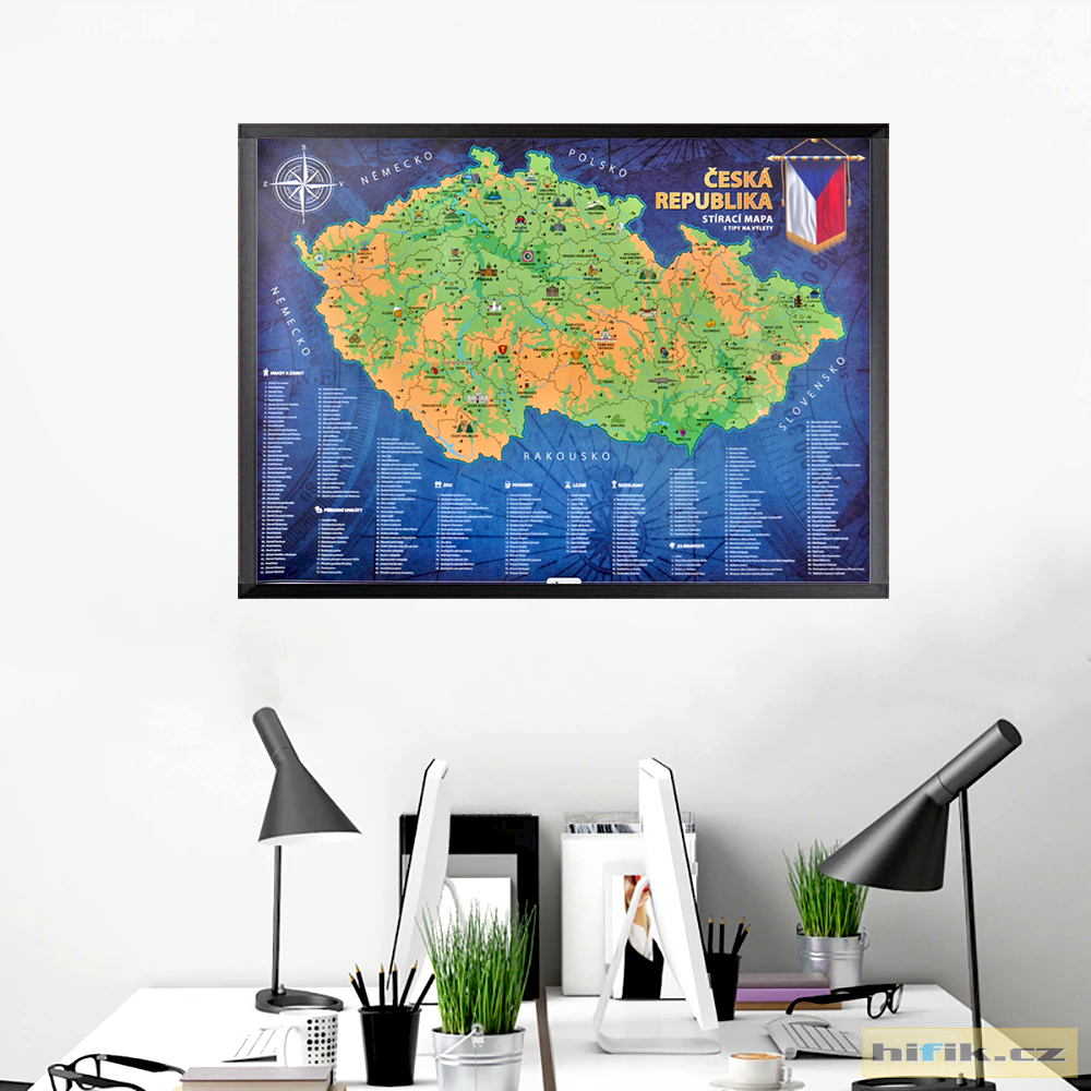 Stírací mapa České republiky | Hifik.cz prodej Auto hifi, autodíly ...
